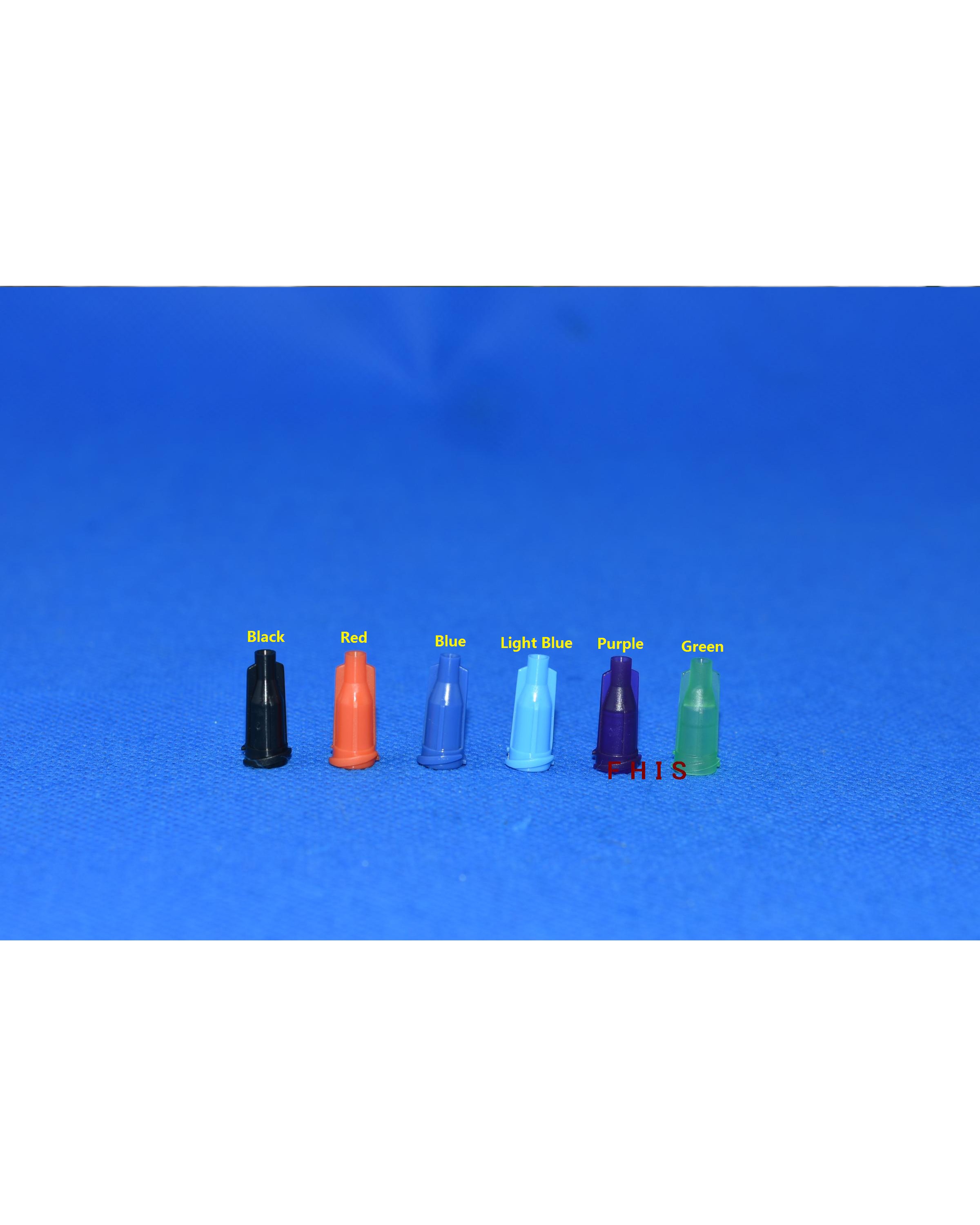 Dispensing syringe cap tip Luer Lock (black / red /blue / light blue ...